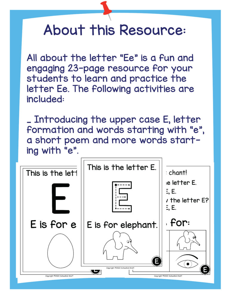 All About the Letter Ee | Alphabet Practice - Made By Teachers