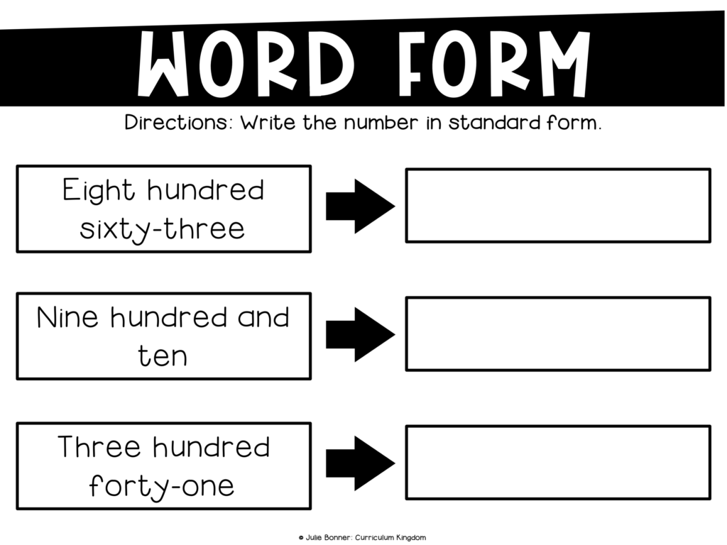2nd Grade Place Value to 1,000 Worksheets and Exit Tickets 2.NBT.1 2 ...