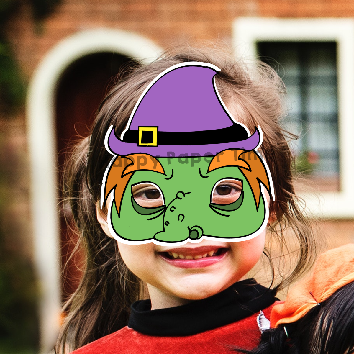 Witch Paper Mask Printable Halloween Costume Spooky Craft Activity ...