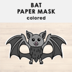Halloween Paper Masks Printable Coloring Craft Activity Costume ...