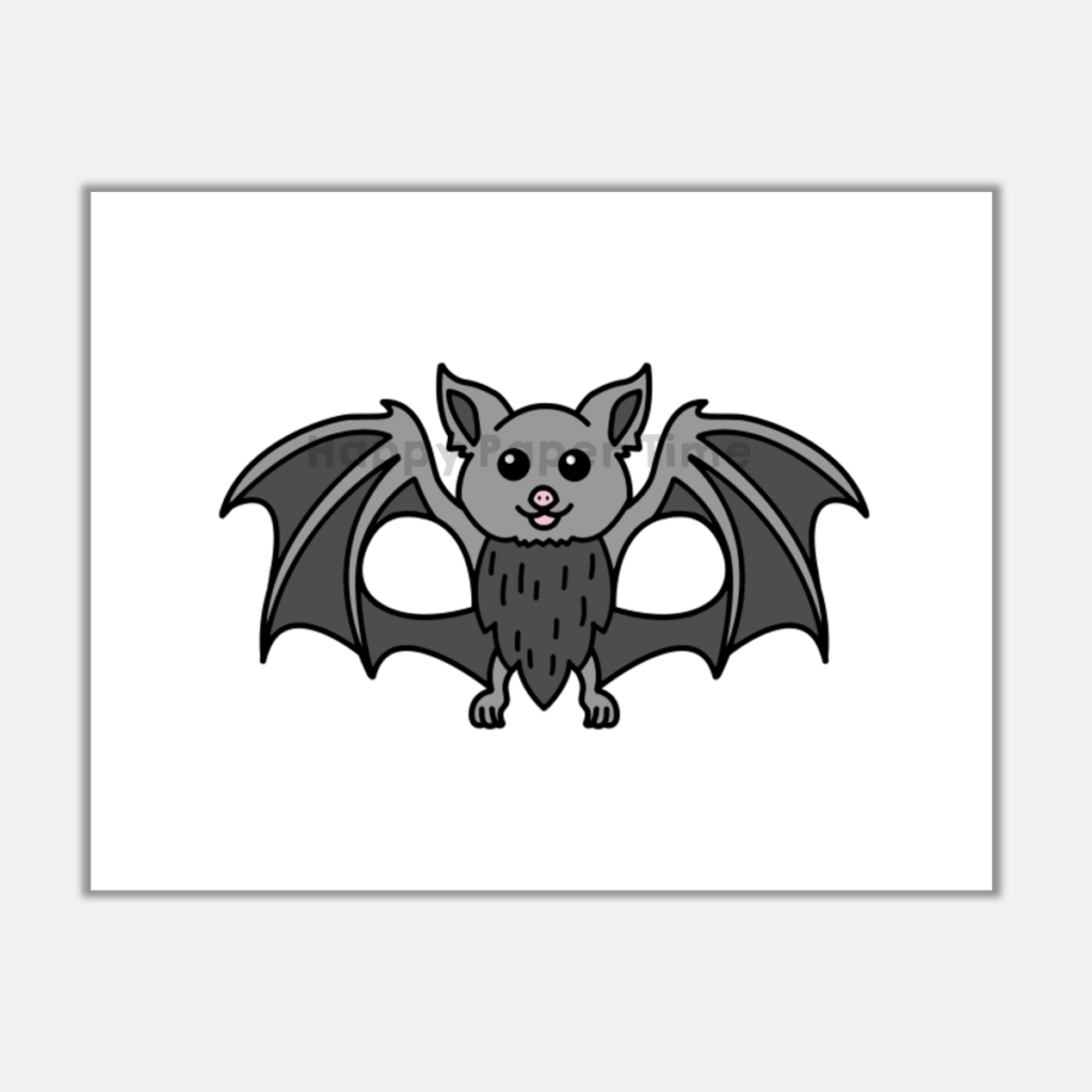 Bat Paper Mask Printable Halloween Costume Craft Activity Spooky | Made ...