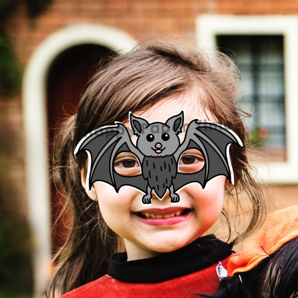 Bat Paper Mask Printable Halloween Costume Craft Activity Spooky | Made ...
