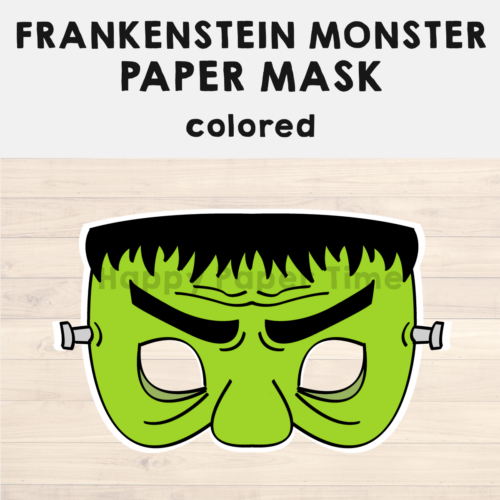 Halloween Paper Masks Printable Coloring Craft Activity Costume ...