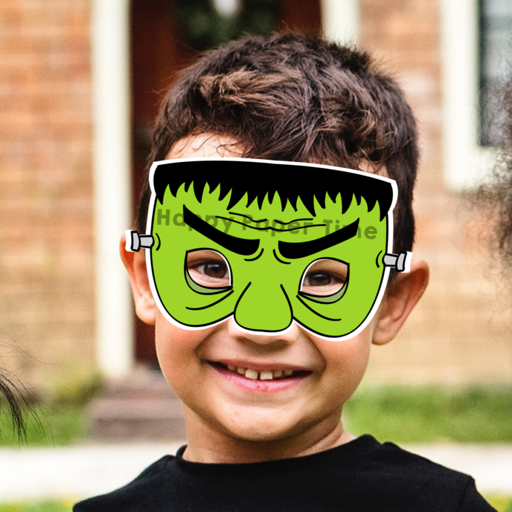 Frankenstein Monster Paper Mask Printable Halloween Costume Craft ...