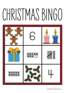 Christmas Bingo - Game Counting 1-10 - Numbers, Ten Frames and Tally ...
