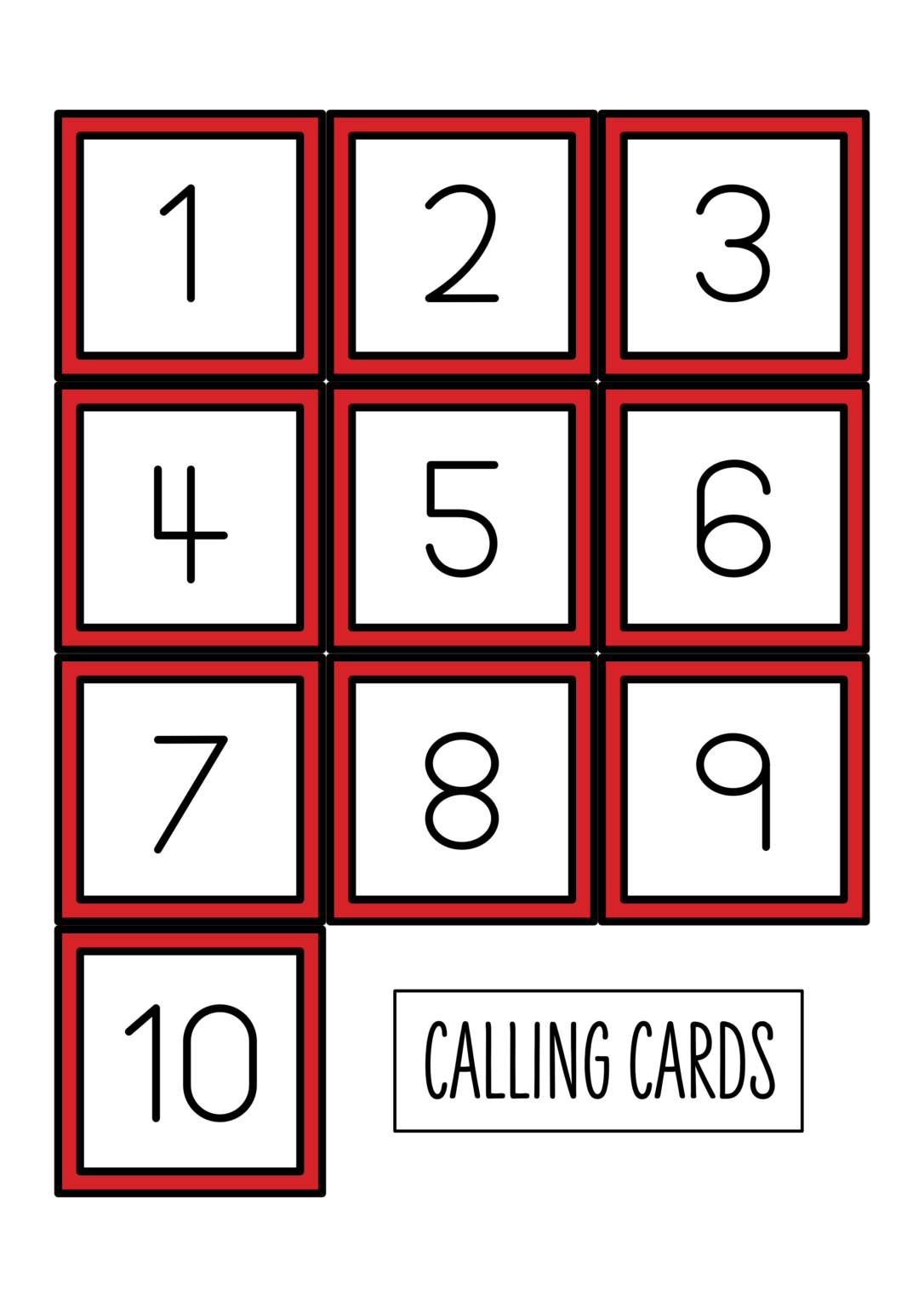 Christmas Bingo - Game Counting 1-10 - Numbers, Ten Frames and Tally ...