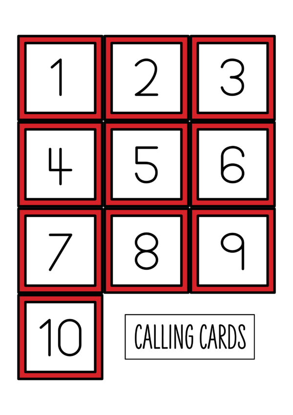 Christmas Bingo - Game Counting 1-10 - Numbers, Ten Frames and Tally ...