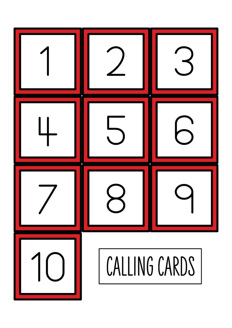 Christmas Bingo - Game Counting 1-10 - Numbers, Ten Frames and Tally ...