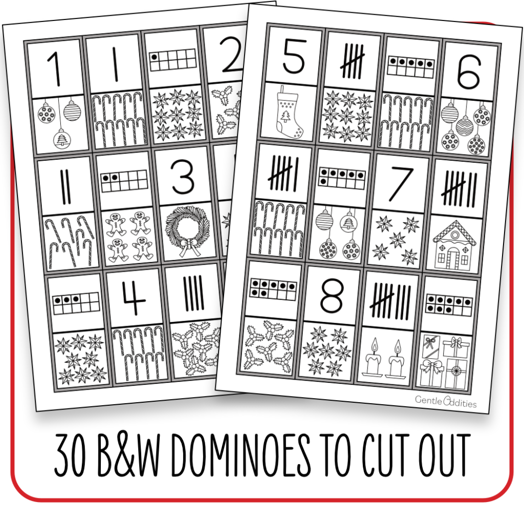 Christmas Domino - Game Counting 1-10 - Numbers, Ten Frames and Tally ...