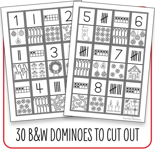 Christmas Domino - Game Counting 1-10 - Numbers, Ten Frames and Tally ...
