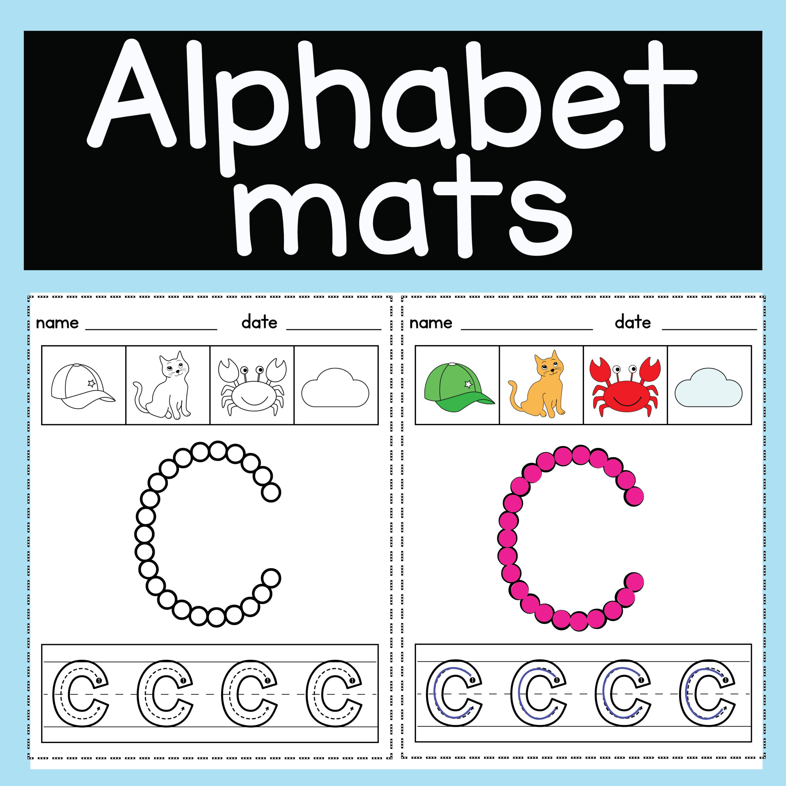 Alphabet Mats | Upper Case Letters | Made By Teachers
