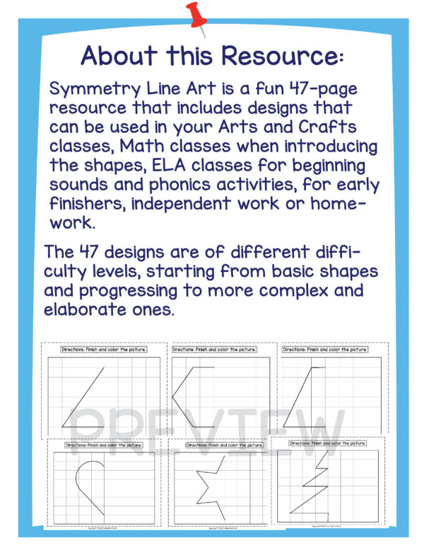 Symmetry Line Art - Made By Teachers