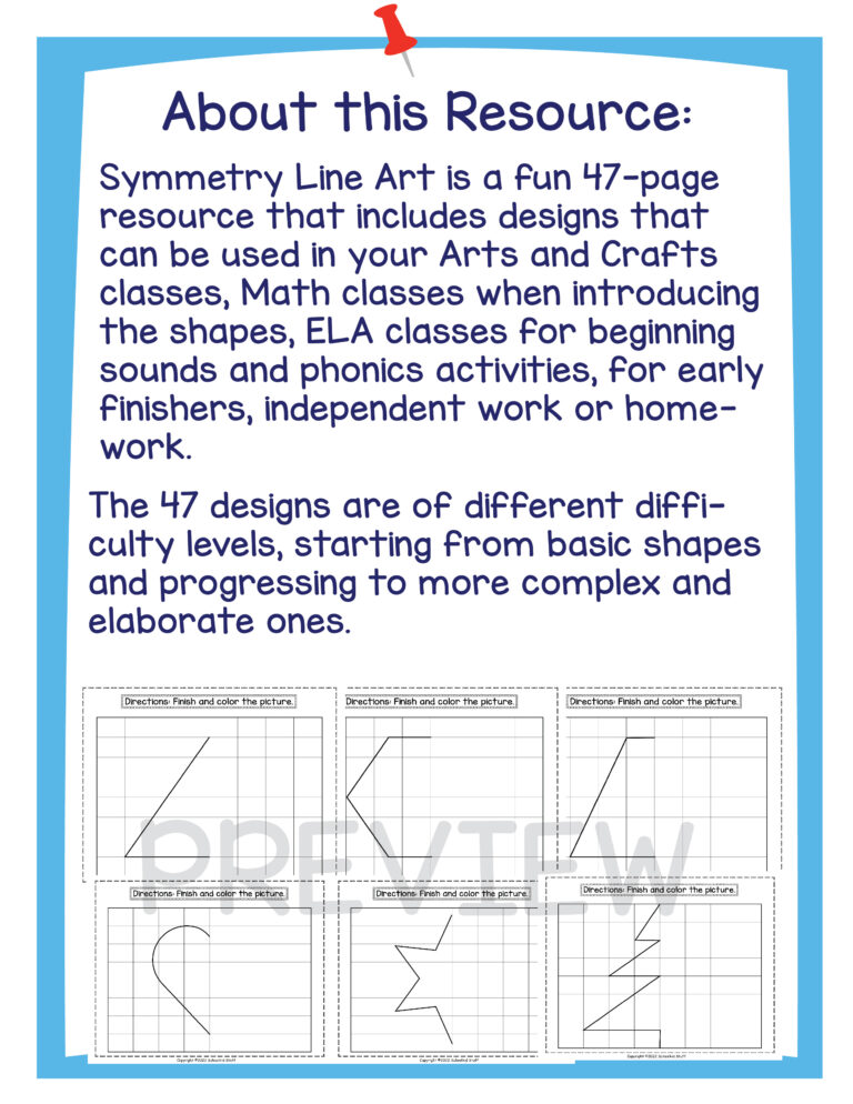 Symmetry Line Art - Made By Teachers