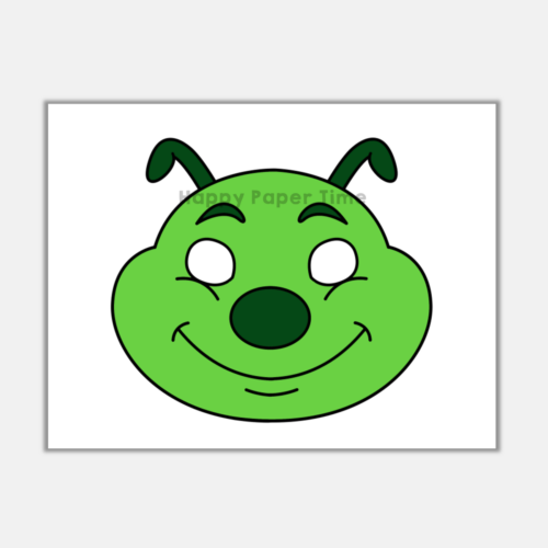 Caterpillar Paper Mask Printable Bug Insect Animal Craft Activity ...