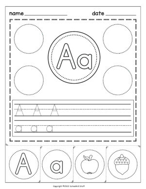 Alphabet Kindergarten Hands on Worksheets | Cut, Glue, Color and Trace ...