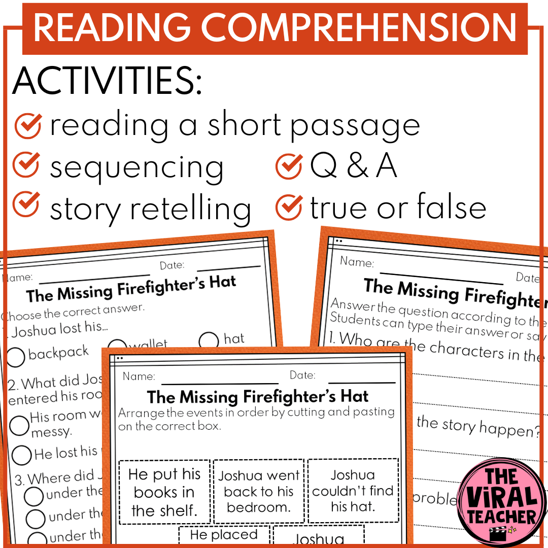 Thanksgiving Reading Passages and Comprehension Questions 1st Grade ...