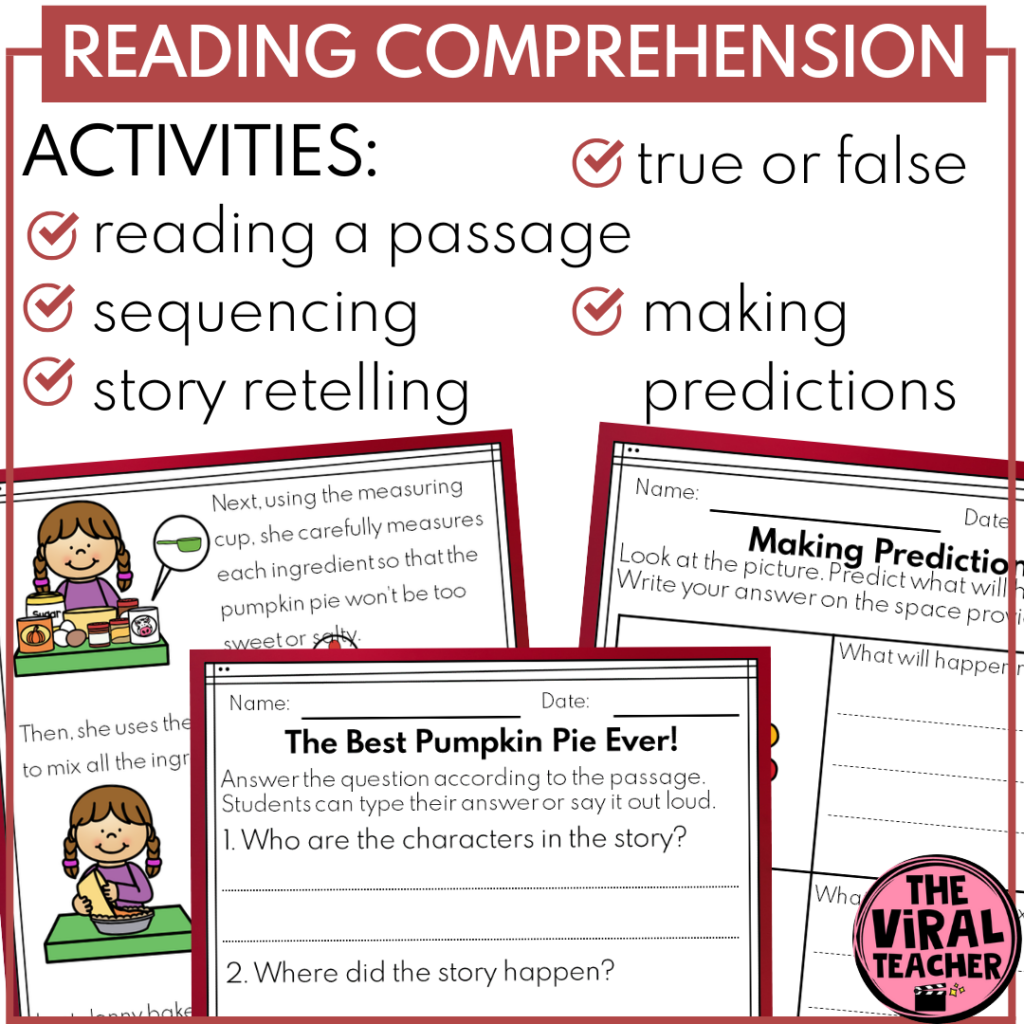 2nd Grade Thanksgiving Reading Passages and Comprehension Questions ...