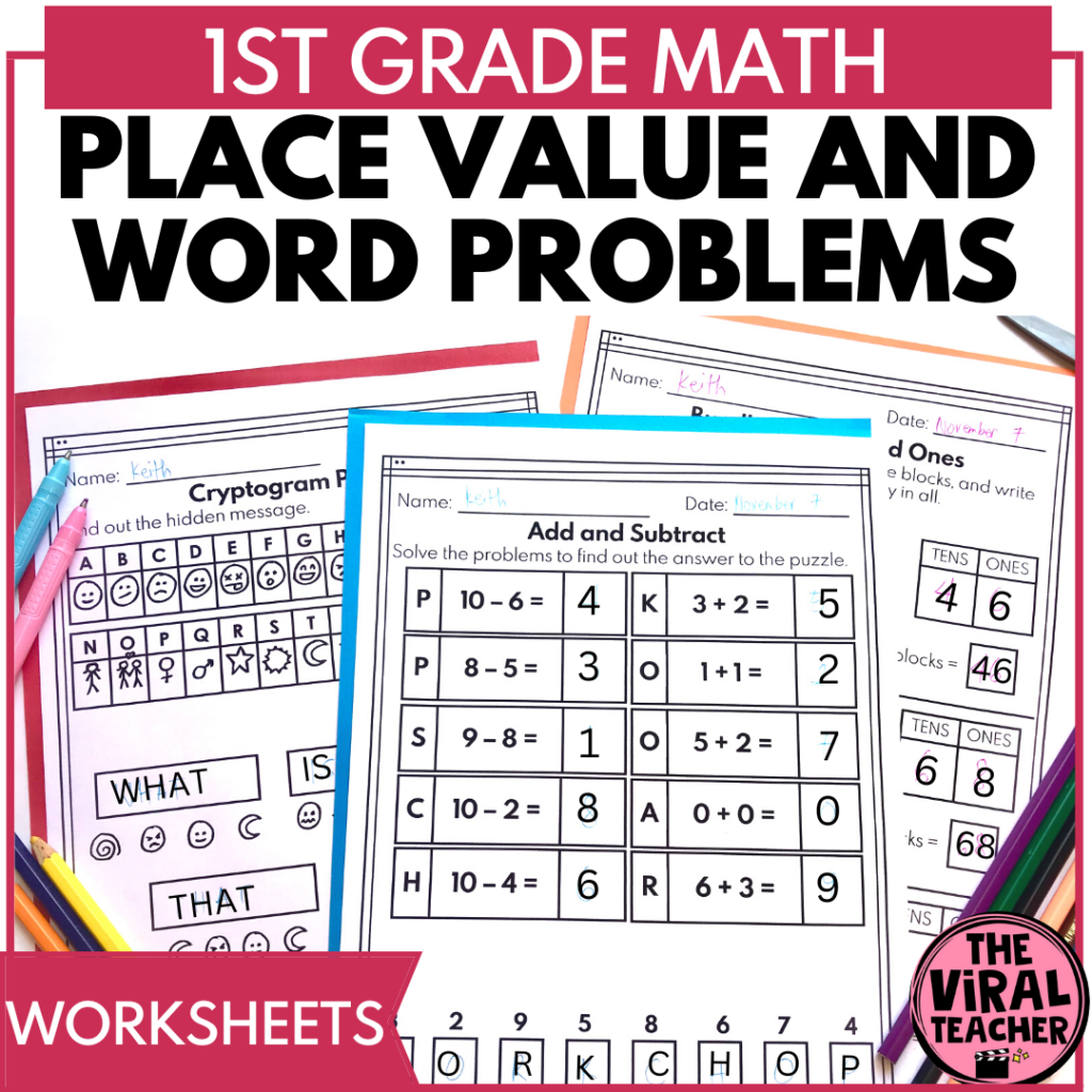 Place Value Addition and Subtraction Word Problems Worksheets Math ...