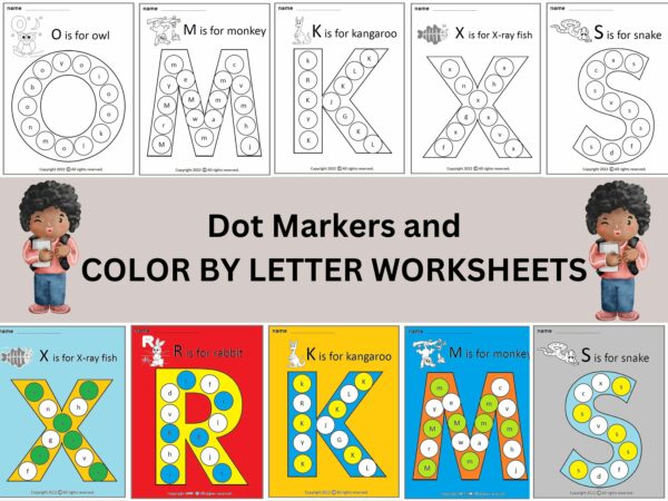 Dot Markers and color by letter worksheets 26 pages | Made By Teachers