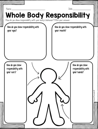 Responsibility Worksheet Set of 12 | Made By Teachers