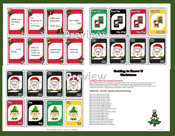 Christmas Holiday Card Game and Activities | Made By Teachers