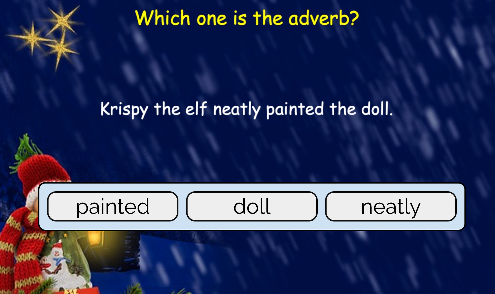 Christmas Fun Adverbs Boom Cards | Made By Teachers