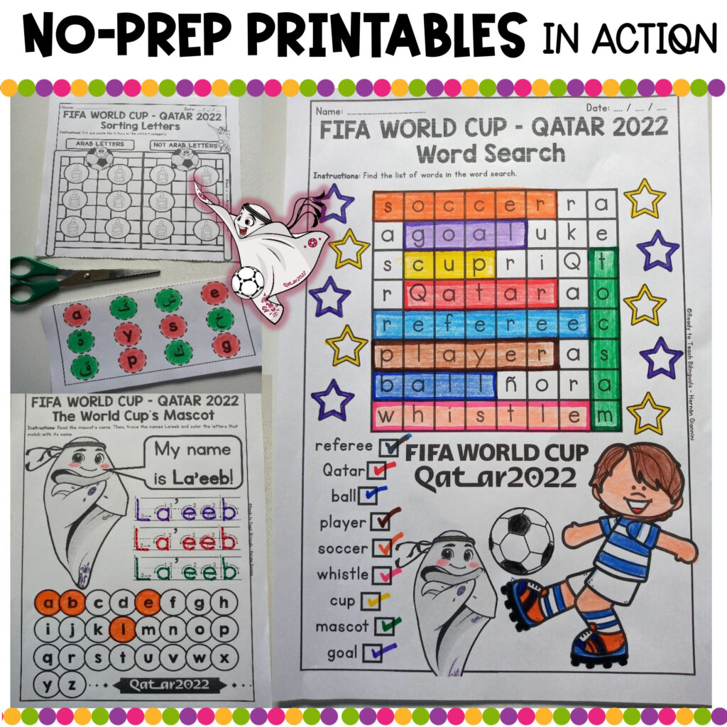World Cup 2022 Qatar -No-Prep Printables - Flashcards & Posters (K-5th ...