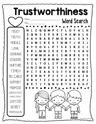 Trustworthiness Worksheet Set of 12 | Made By Teachers