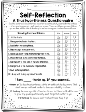 Trustworthiness Worksheet Set of 12 | Made By Teachers