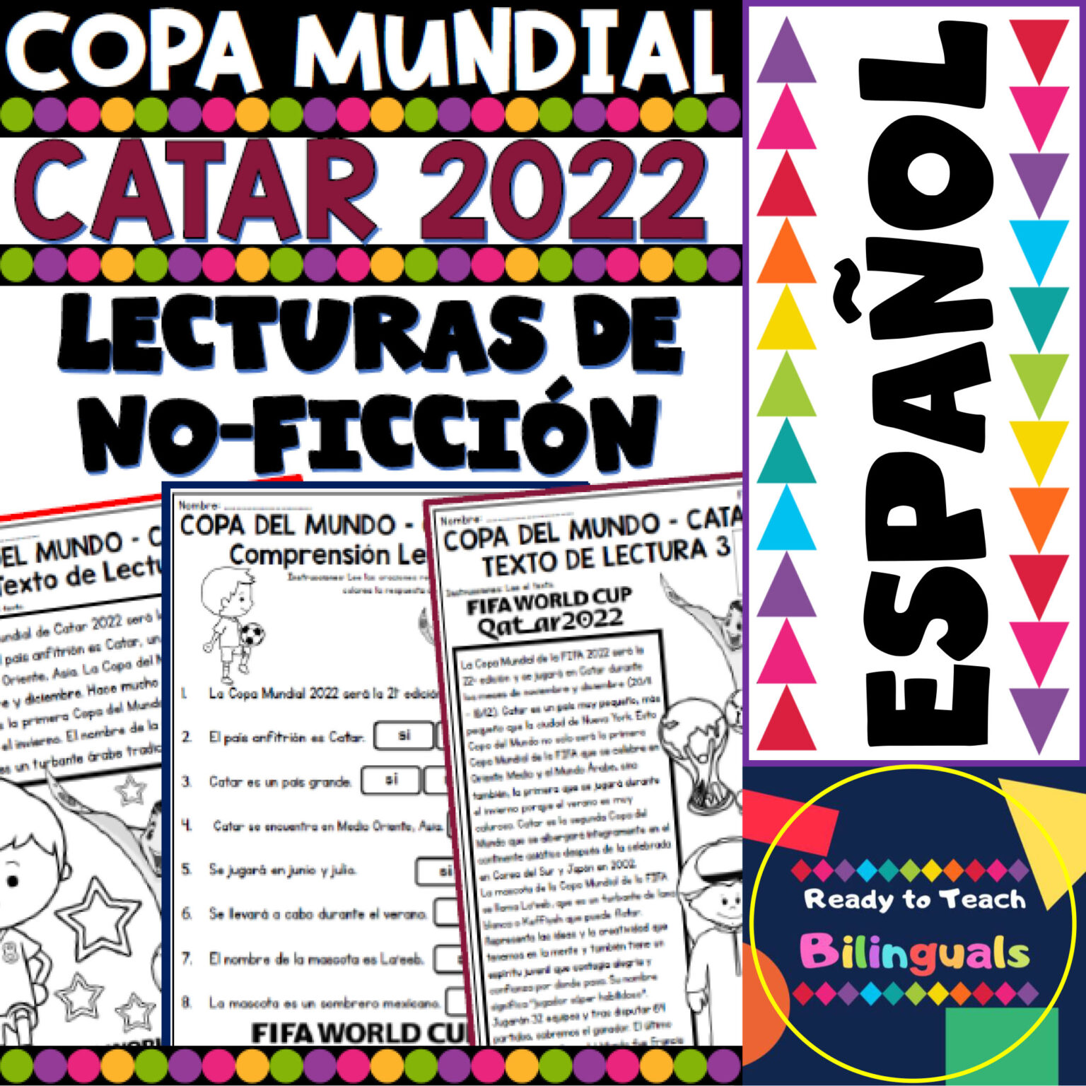 World Cup Qatar 2022 in Spanish Copa Mundial Catar 2022 Printables ...