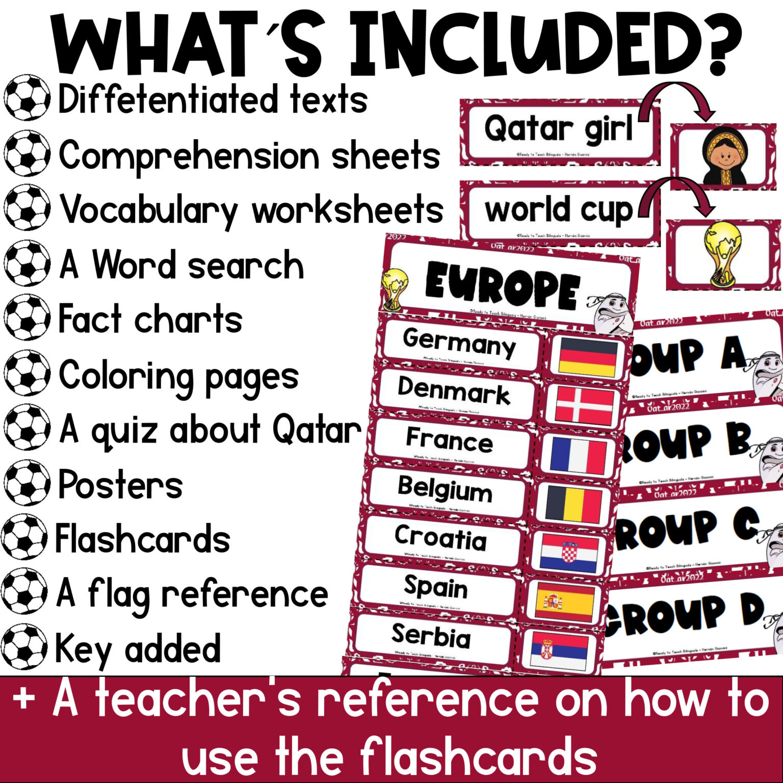 World Cup Qatar 2022 in Spanish Copa Mundial Catar 2022 Printables ...