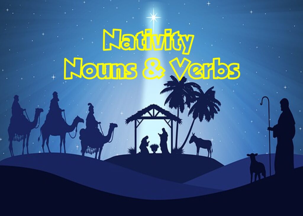 Nativity Christmas Noun Verb Boom Cards | Made By Teachers