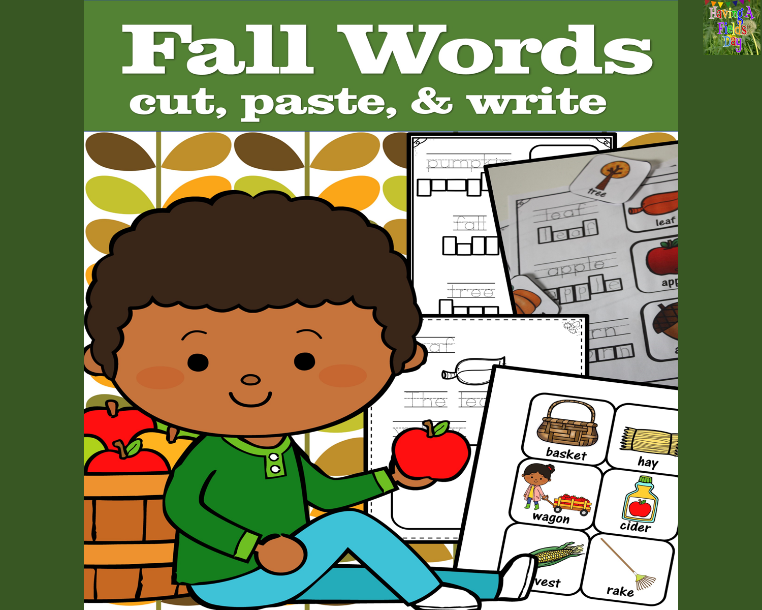 Cut, Paste, and Write Fall Words | Made By Teachers