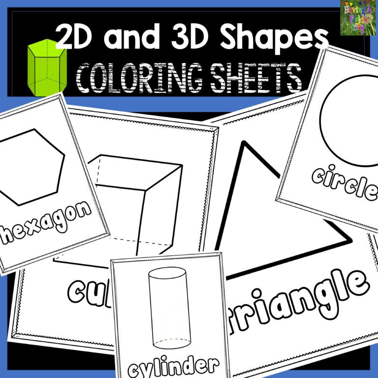 2D and 3D Shapes Coloring Sheets | Made By Teachers