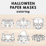 Halloween Paper Masks Printable Coloring Craft Activity Costume ...