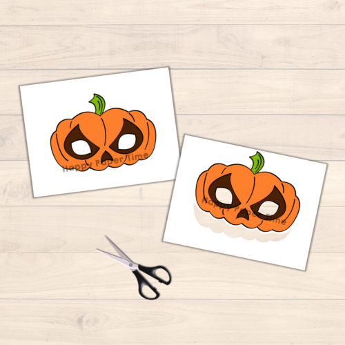 Halloween Paper Masks Printable Craft Activity Costume Spooky Template ...