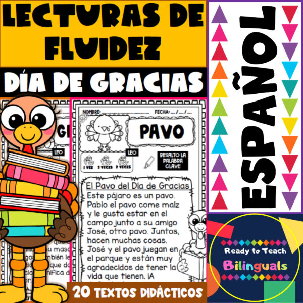 Reading Fluency Passages in Spanish - Thanksgiving (Día de Gracias) 20 ...
