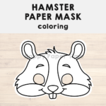 Hamster Paper Mask Printable Pet Animal Coloring Costume Craft Activity ...