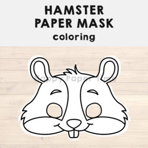 Hamster Paper Masks Printable Pet Animal Coloring Costume Craft ...