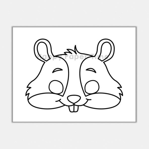 Hamster Paper Mask Printable Pet Animal Coloring Costume Craft Activity ...