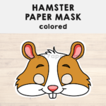 Hamster Paper Mask Printable Pet Animal Costume Craft Activity Template ...