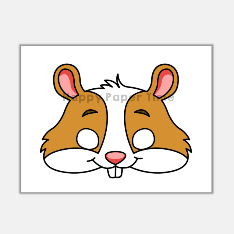 Hamster Paper Mask Printable Pet Animal Costume Craft Activity Template ...