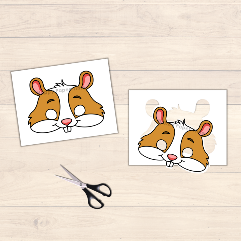 Hamster Paper Mask Printable Pet Animal Costume Craft Activity Template ...