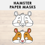 Hamster Paper Masks Printable Pet Animal Coloring Costume Craft ...