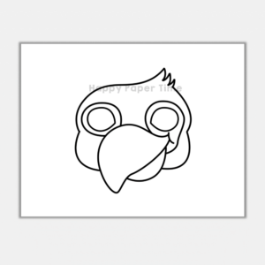 Parrot Paper Mask Printable Bird Pet Animal Coloring Costume Craft ...