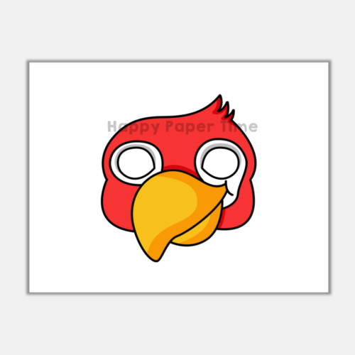 Parrot Paper Mask Printable Bird Pet Animal Costume Craft Activity ...