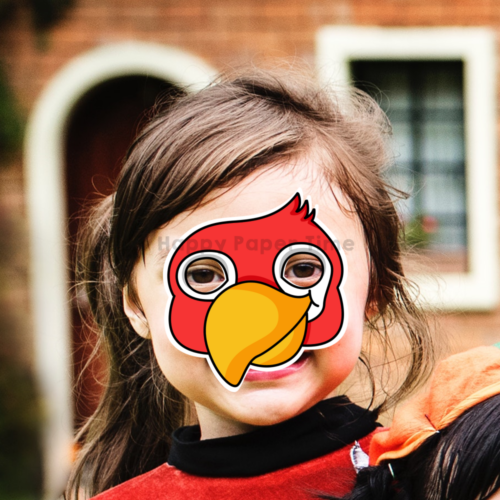 Parrot Paper Mask Printable Bird Pet Animal Costume Craft Activity ...