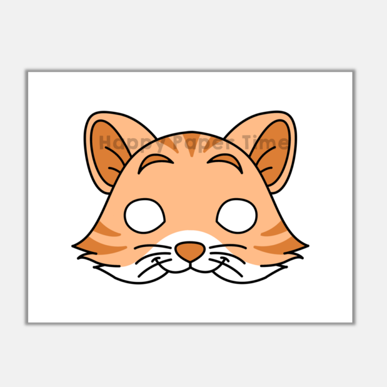 Cat Paper Mask Printable Pet Animal Costume Craft Activity Template ...