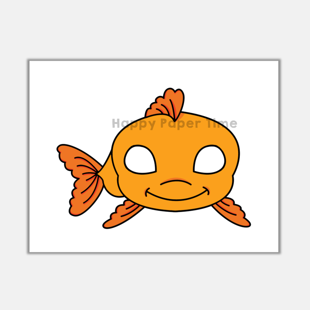 Goldfish Paper Mask Printable Pet Animal Costume Craft Activity | Made ...