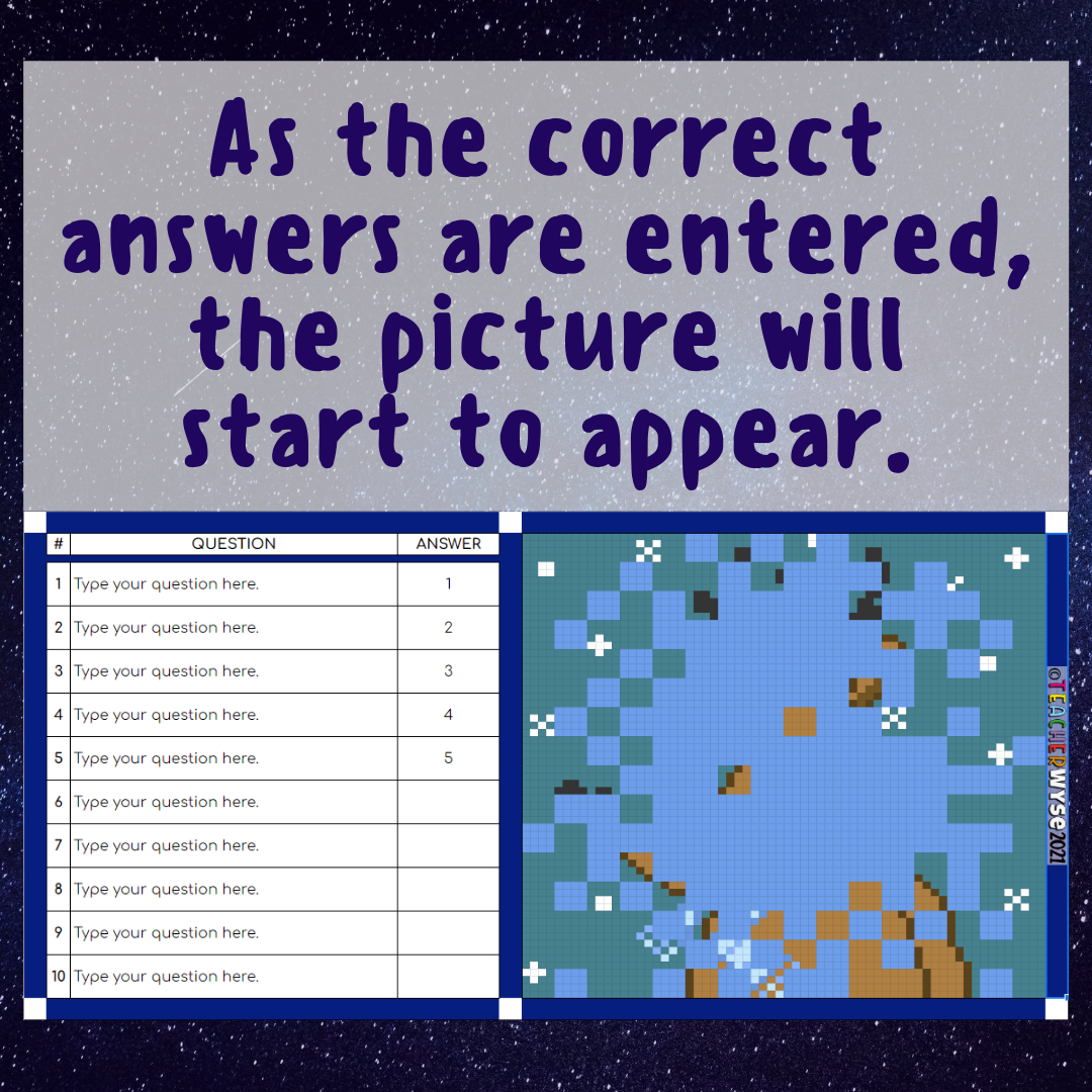 Christmas Pixel Art Reindeer Editable and Self Checking Activity for ...